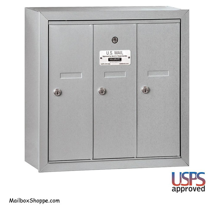3503 3 Door Apartment Mailbox