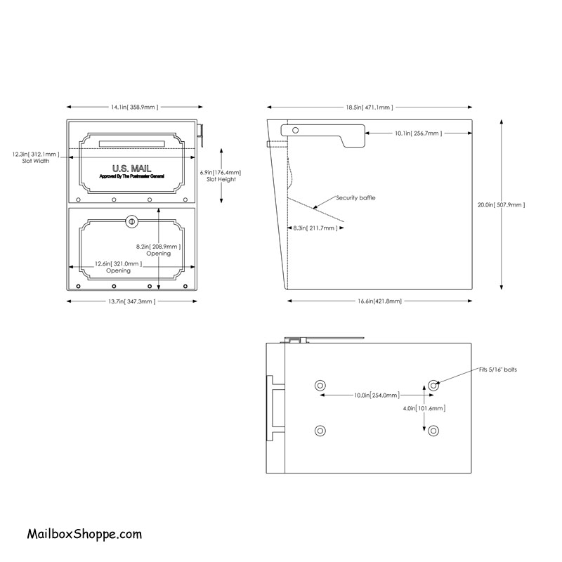 Oasis Locking Mailbox - Mailbox Shoppe