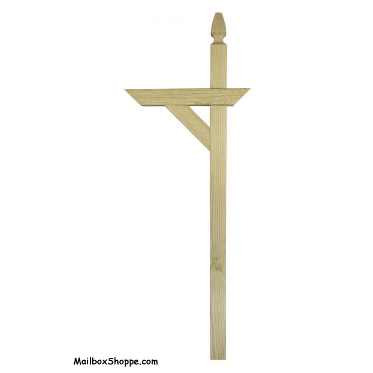 Gothic Wood Mailbox Post - Mailbox Shoppe